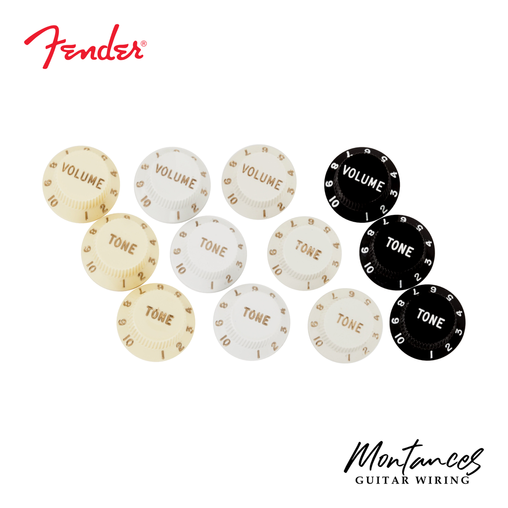 Fender® Stratocaster Knobs Push-on type, 1 volume 2 tone (Made In USA ...