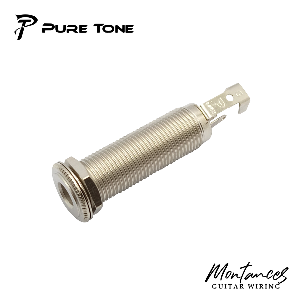 Pure Tone Stereo Long Thread Barrel Type Multi-Contact Jack for guitar ...