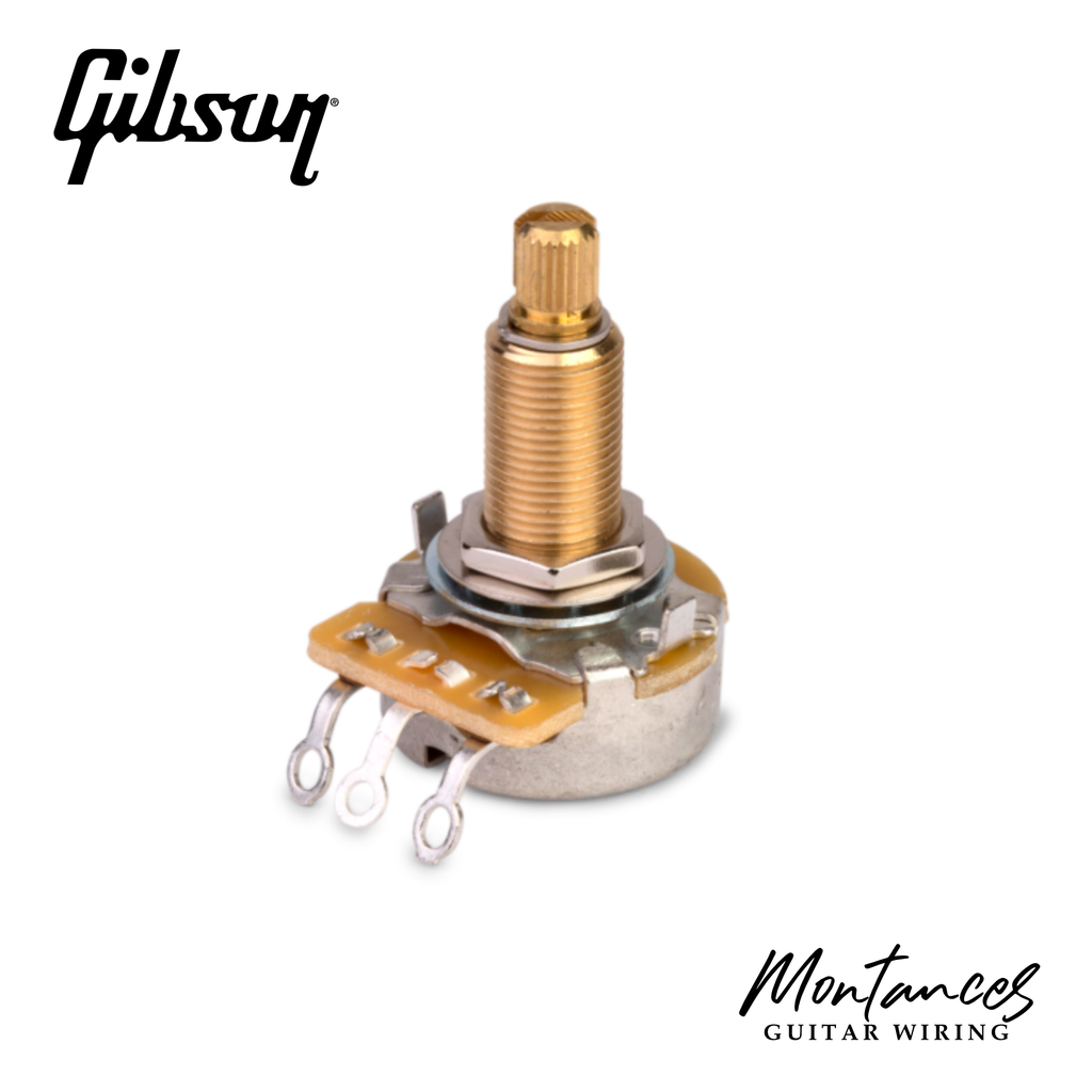 Gibson® Potentiometer 500k Audio Taper Long Shaft – Montances Guitar Wiring