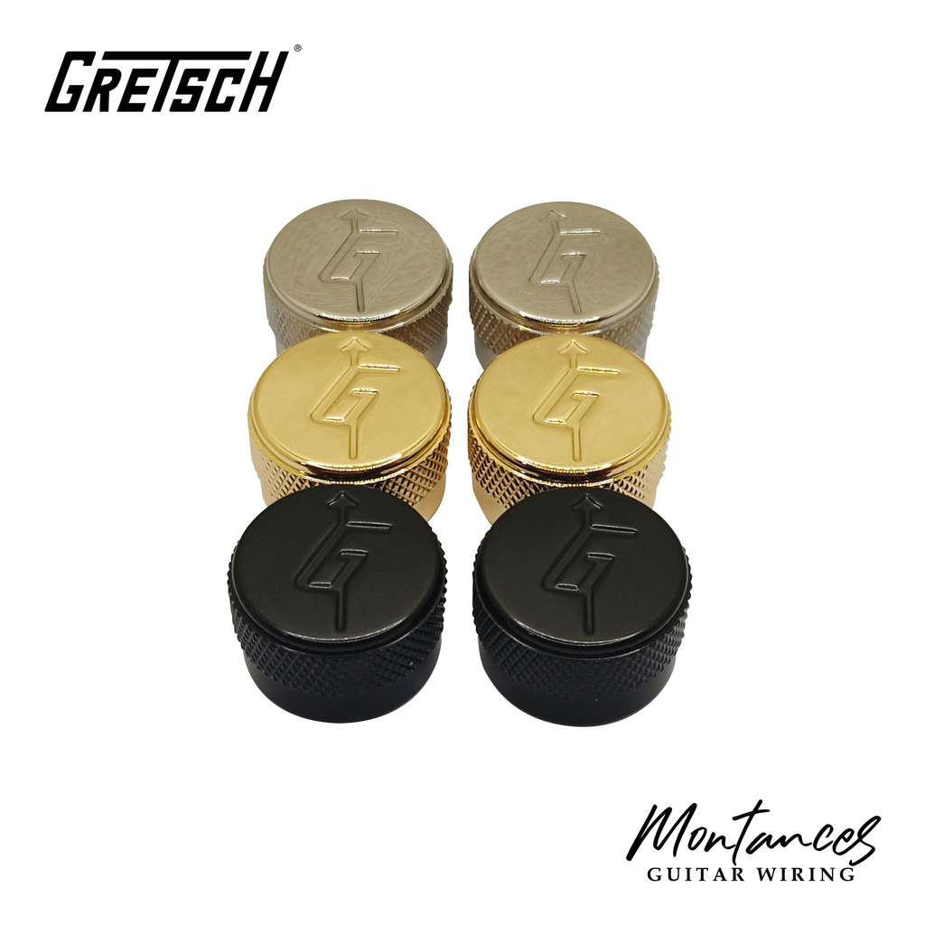 Gretsch Metal knobs for guitar and bass 6.0mm | Montances Guitar Wiring