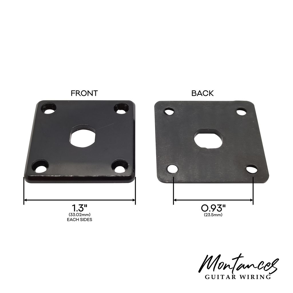 Jack Plate Square Socket Plastic material for Les Paul | Montances ...