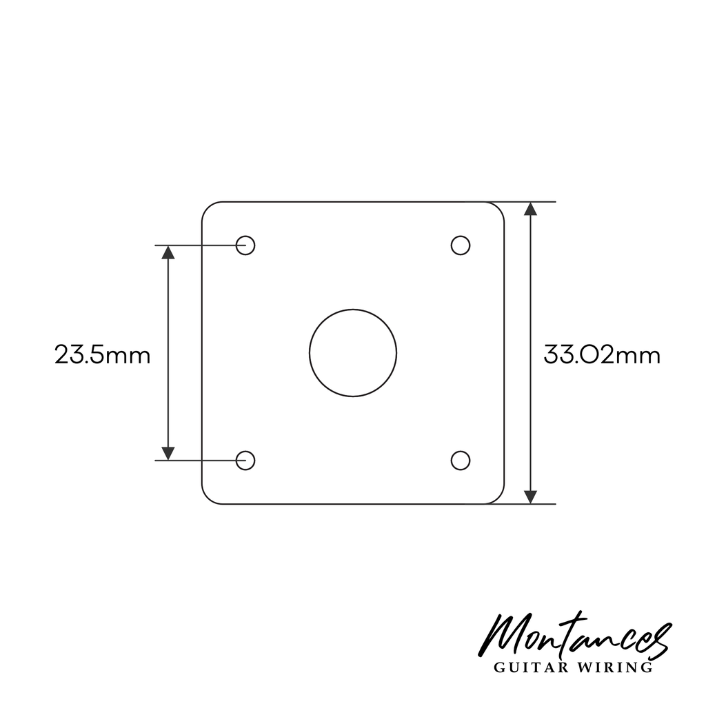 Jack Plate Square Socket Plastic material for Les Paul | Montances ...