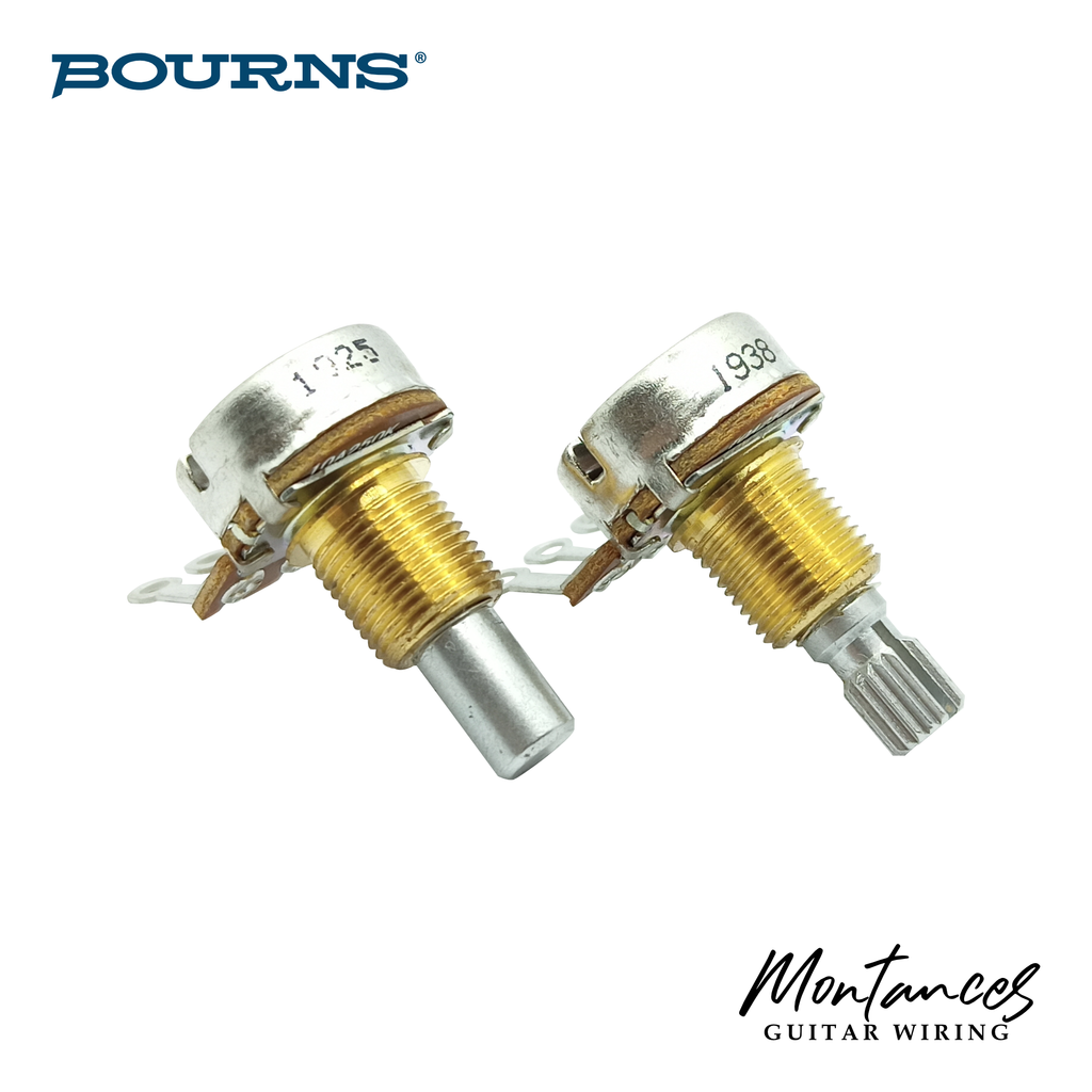 Bourns Potentiometer MINI Solid Shaft 3/8" US specs for guitar and bass ...