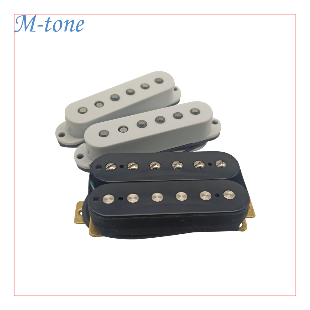 M-Tone HSS Pickups Set for Strat – Alnico 2 | Humbucker + RWRP Single ...