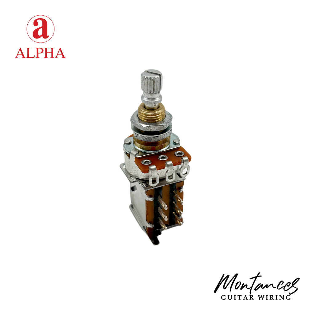 Alpha Metric ⅜” Standard Length Push-Push Potentiometer (Split Shaft ...