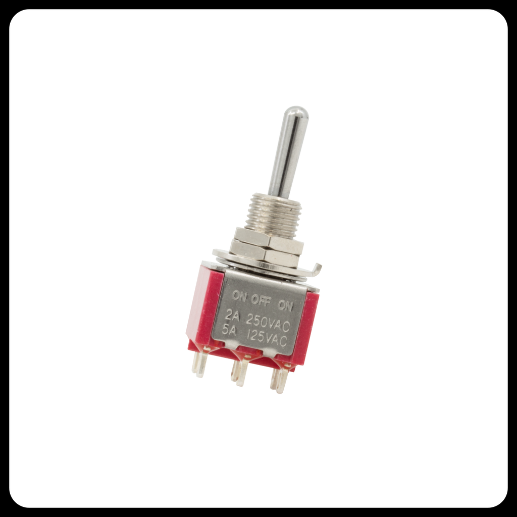 Carling Mini Toggle Switch 3PDT, 2 Position ON-ON | Montances Guitar Wiring