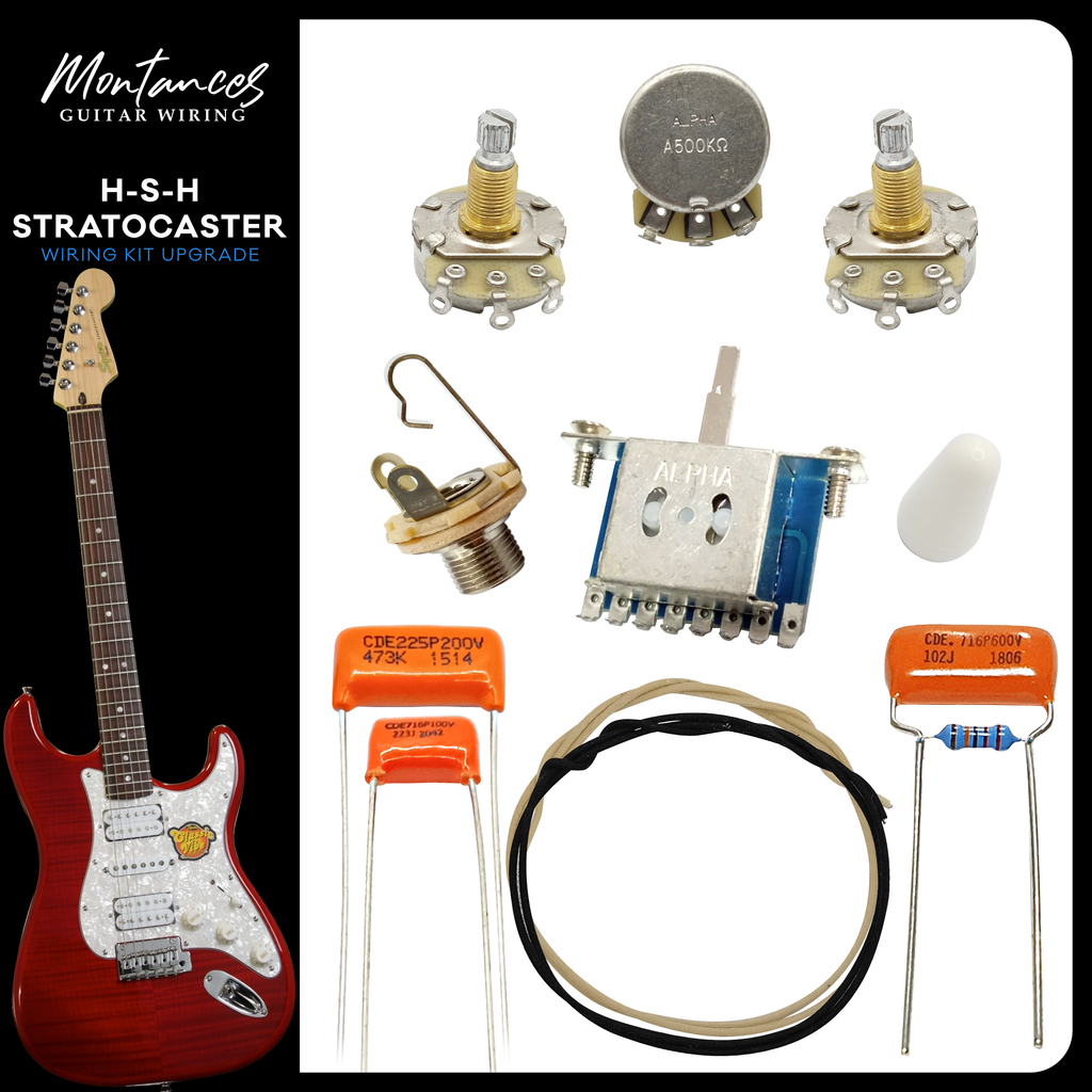 Strat HSH Guitar Wiring Kit (Metric Size) – Montances Guitar Wiring